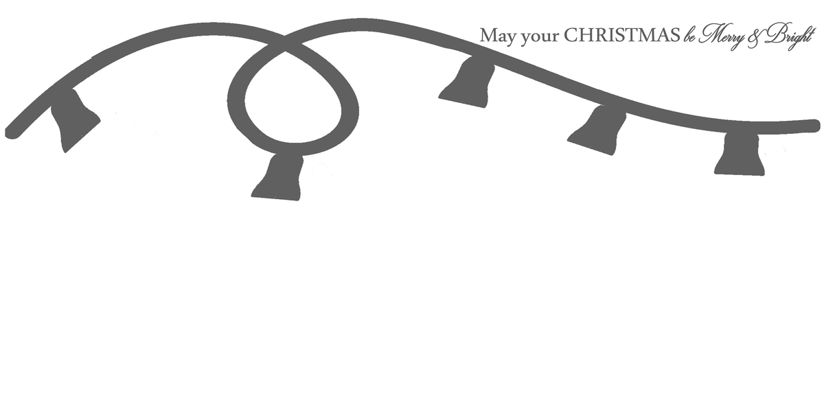 Custom 12 x 36 (5) Handprint's Gray/White Merry and Bright (Custom Nam ...